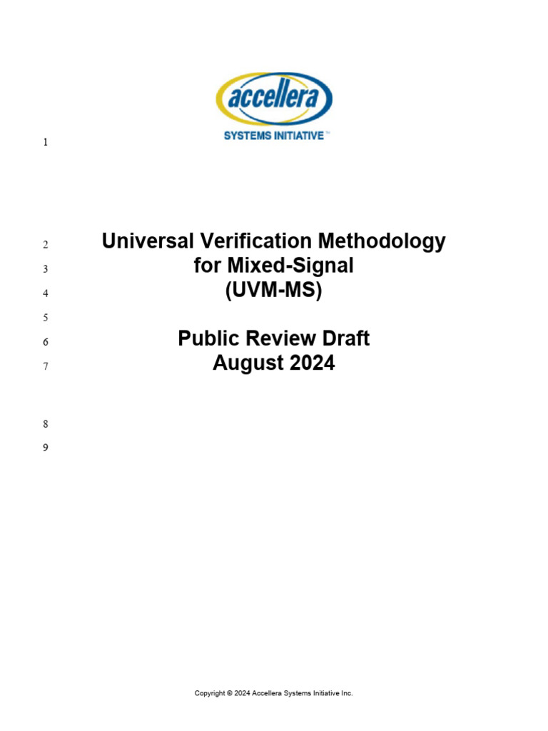 UVM MSPublicReviewDraft | PDF | Mixed Signal Integrated Circuit ...