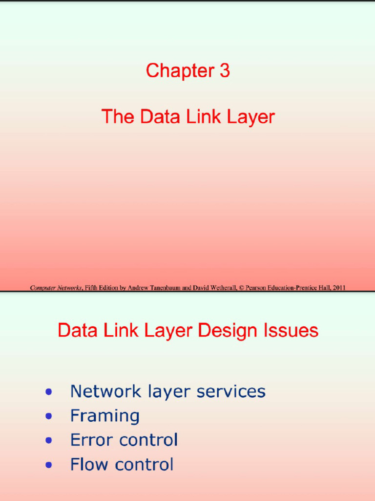 Chapter (3) The Data Link Layer | PDF
