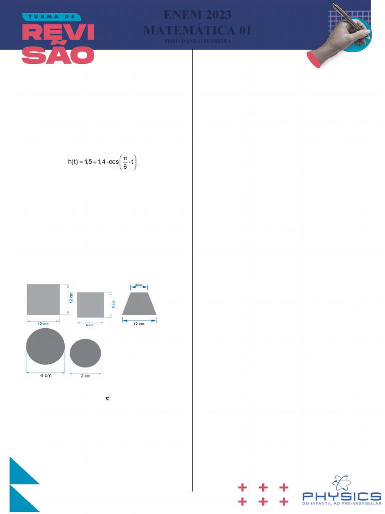 Revisão Final Enem 2023 01 | PDF | Tetraedro | Vértice (Geometria)