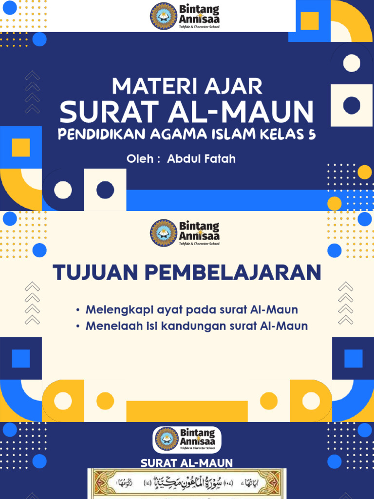 Materi Ajar Surat Al-Maun | PDF