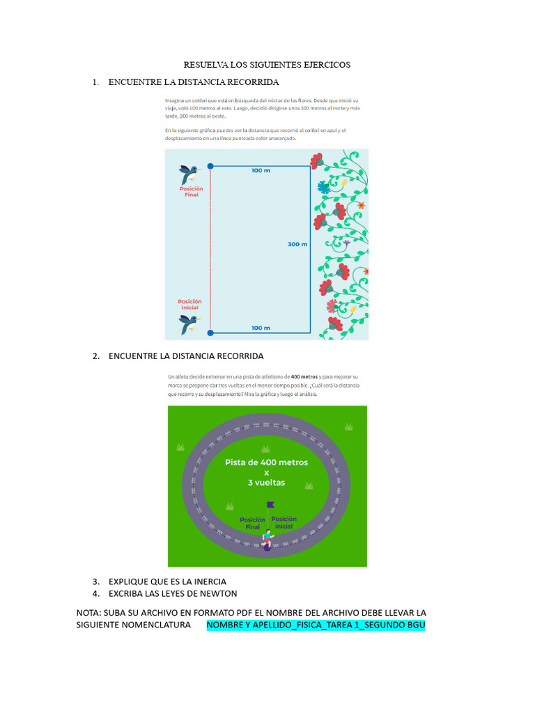 Tarea 1 de Fisica 2do Bgu | PDF