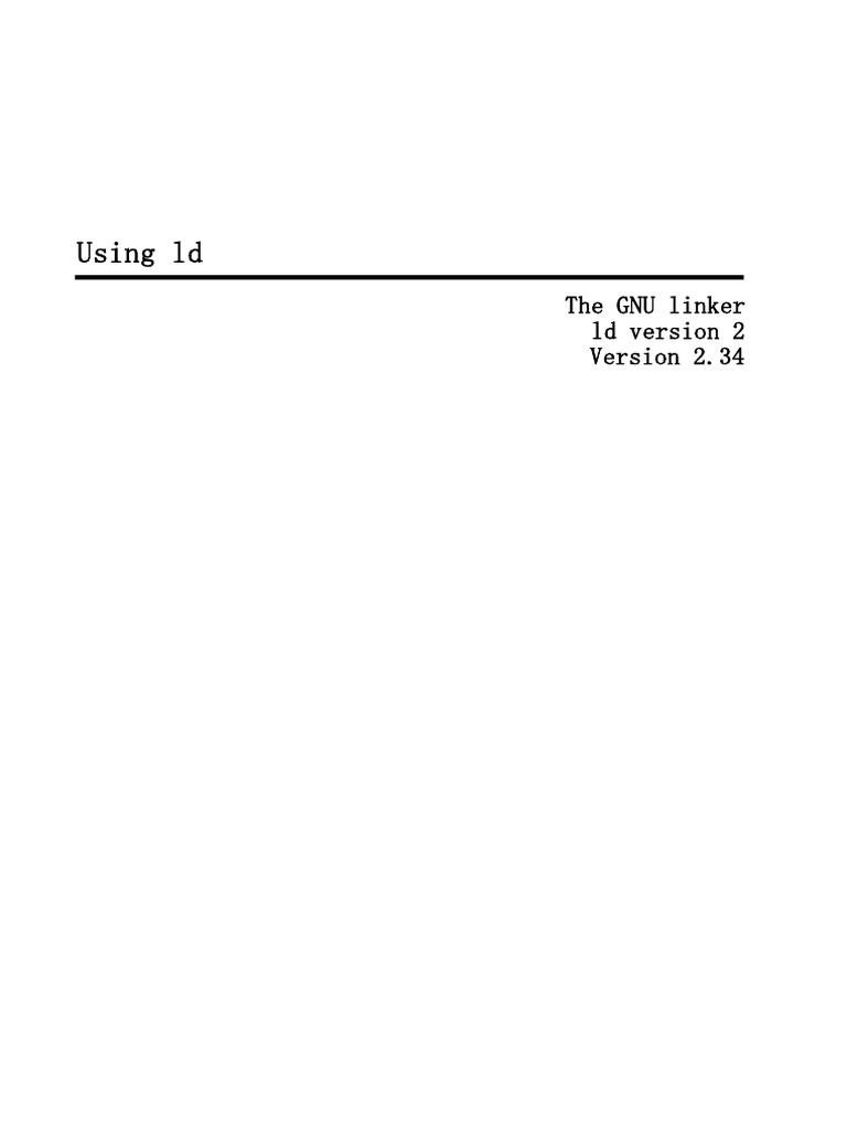 Gnu Linker Pdf Library Computing Command Line Interface