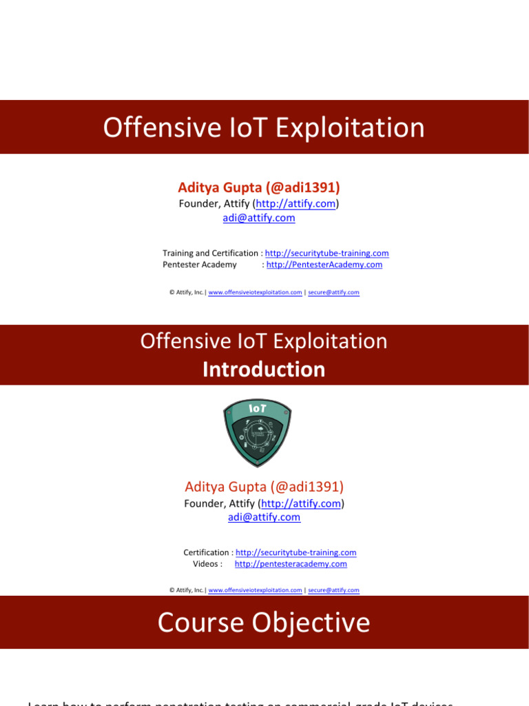 Offensive IoT Exploitation - SecurityTube | PDF | Computer Architecture | Computing