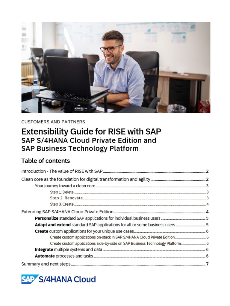 Extensibility Guide For RISE With SAP SAP S 4HANA 1734905938 | PDF ...