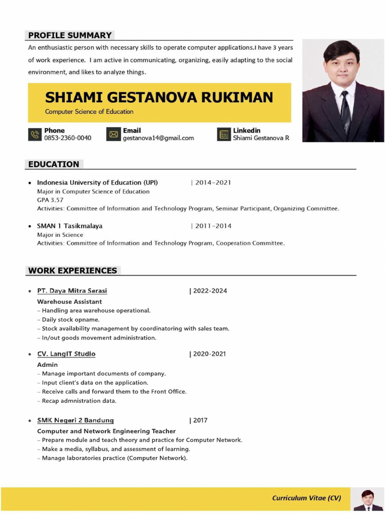 Cv. Shiami 2024 | PDF