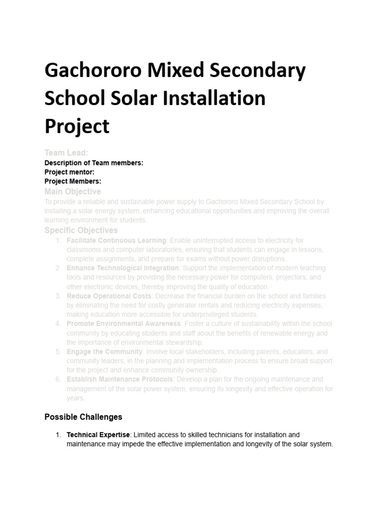 Solar Installation Project | PDF | Infrastructure | Solar Power