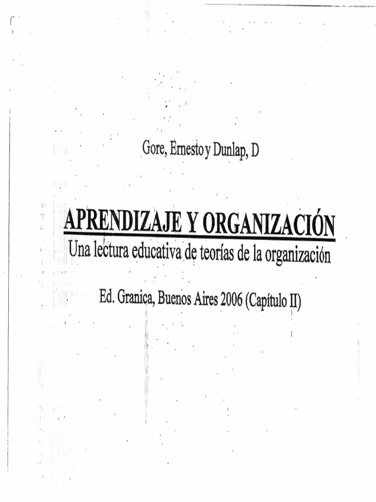 2 Aprendizaje y Organizacion - E Gore y D Dunlap | PDF