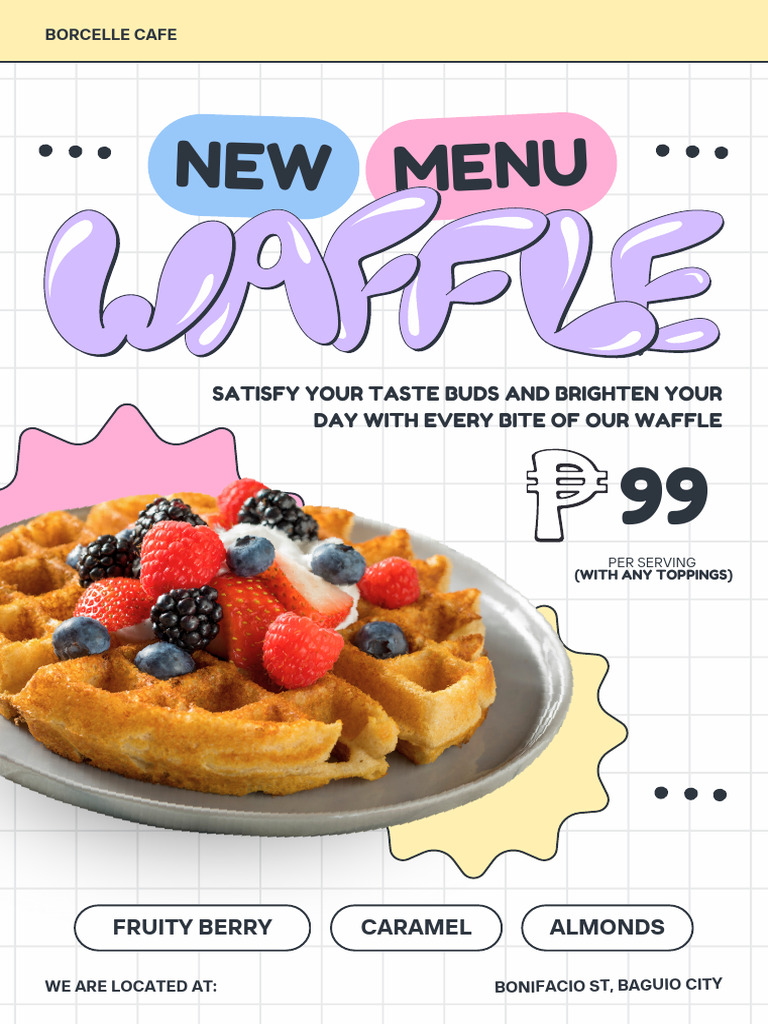 Purple Yellow Playful Cute Food Introduction Poster (210 x 297 mm) | PDF