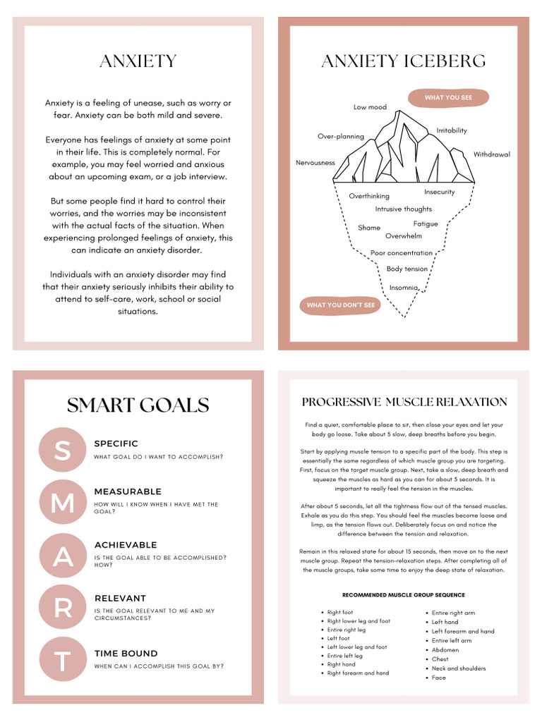 Anxiety Coping Cards A4 | PDF