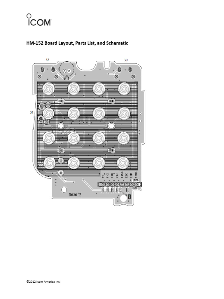 HM-152 Board Layout Parts List and Schematic | PDF | Electrical ...