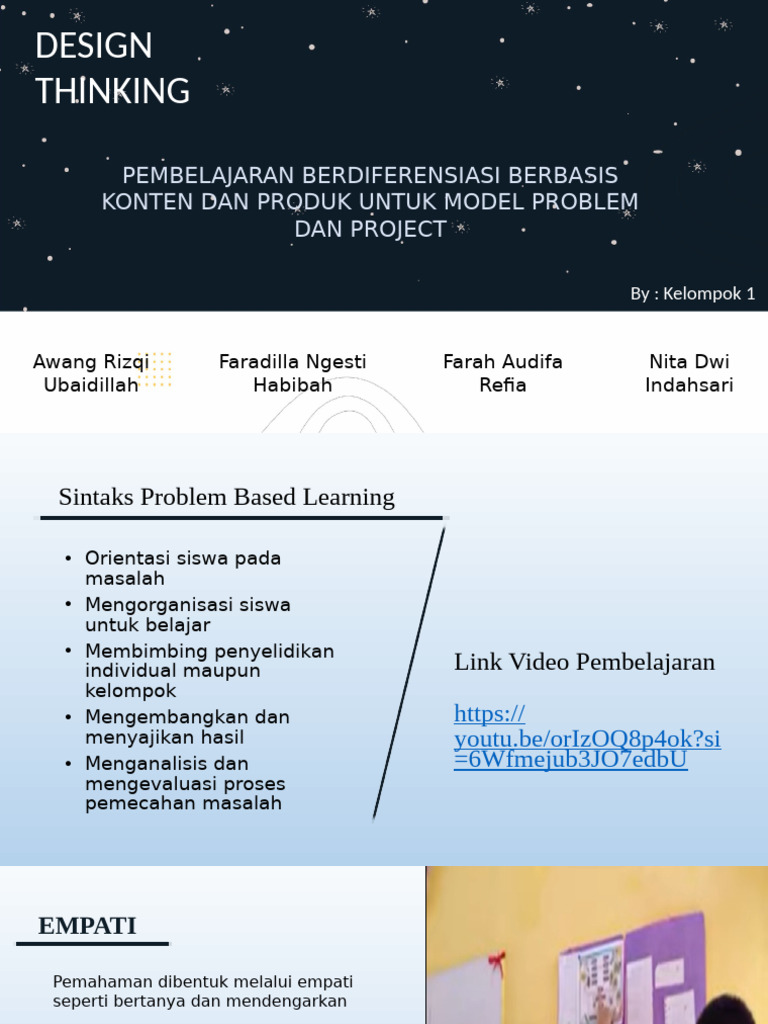 PPT Design Thinking Kel. 1 | PDF