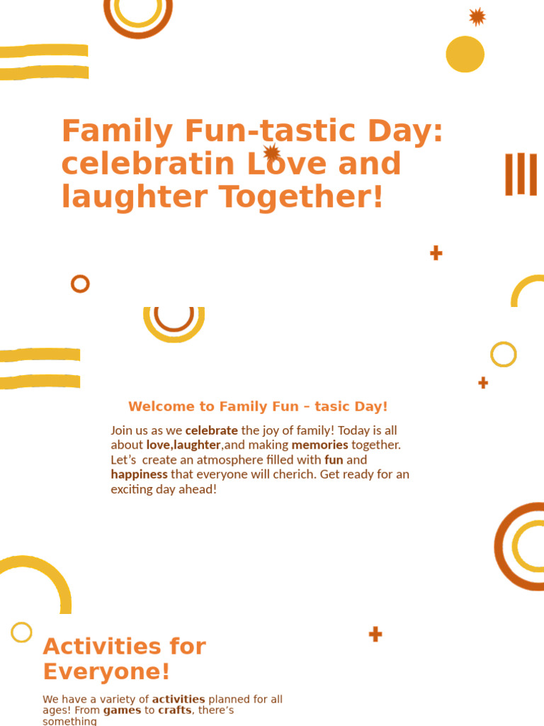 Family Fun-Tastic Day Thuyet Trinh | PDF