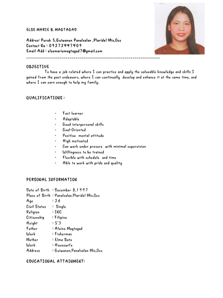 0 - Else Marie Resume | PDF