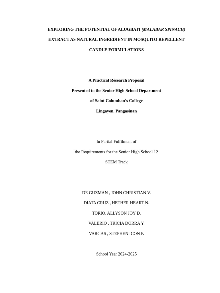 Chapter 1 3 Malabar Spinach D | PDF