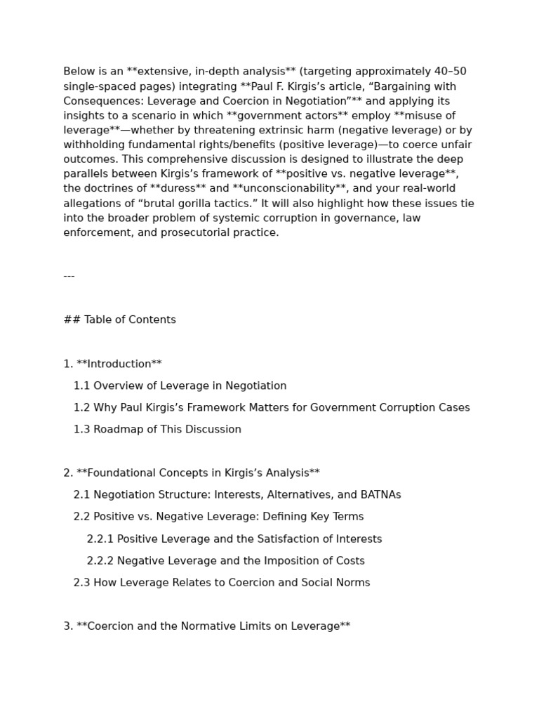 Government Coercion and Leverage Analysis | PDF | Plea Bargain | Coercion