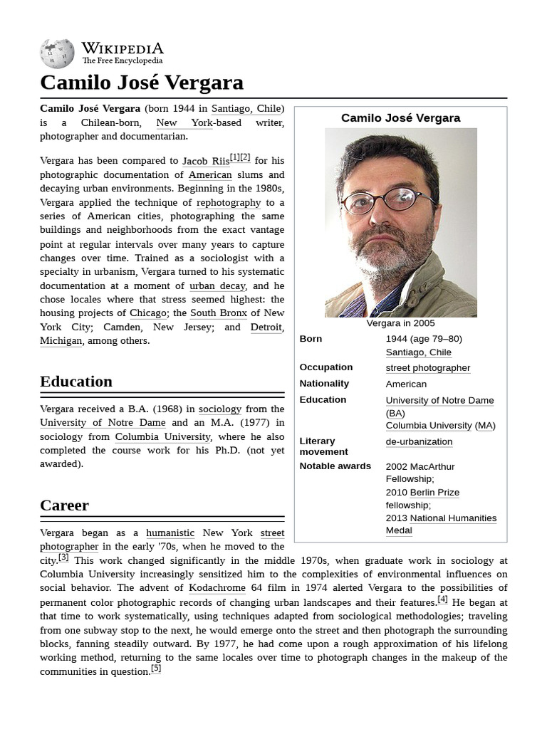 Camilo_José_Vergara | PDF