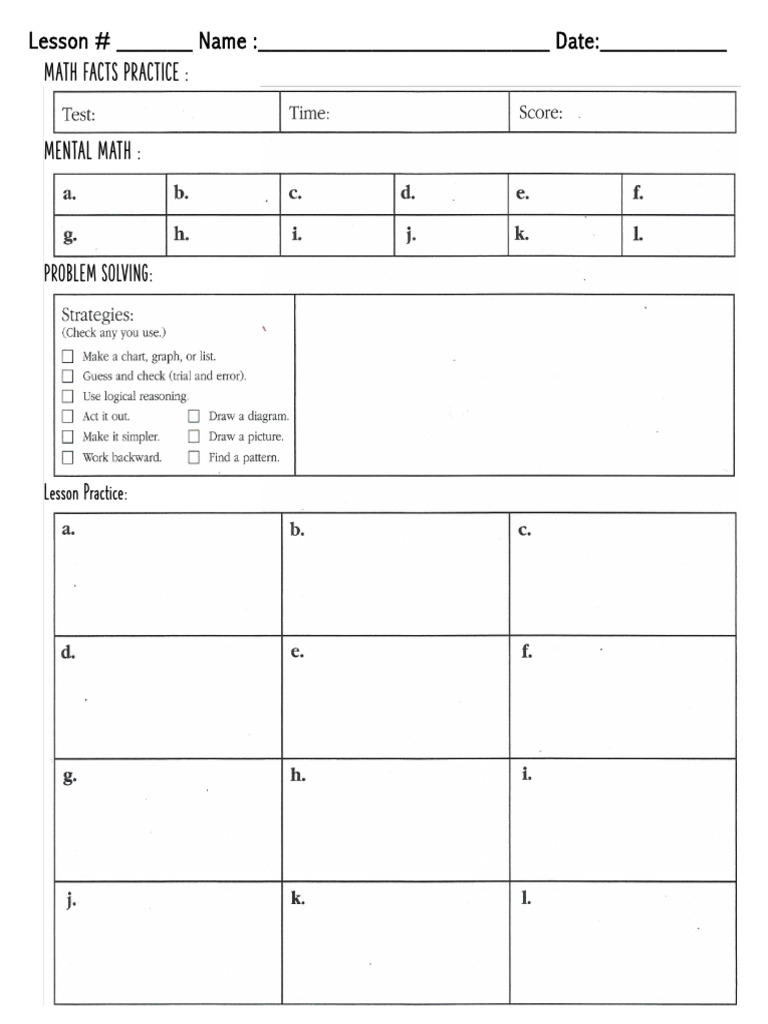 Saxon Worksheet | PDF
