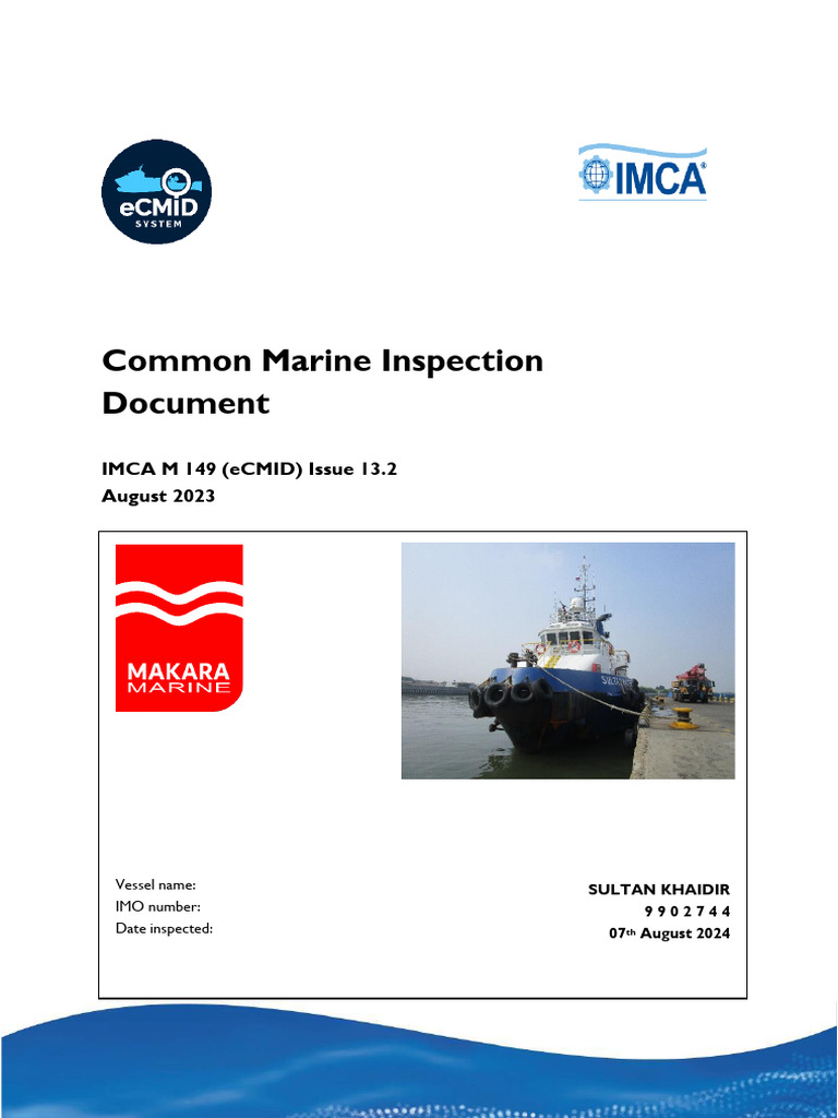 MJM-2024-1-2482 IMCA FULL REPORT UV. SULTAN KHAIDIR Rev.01-1 | PDF ...