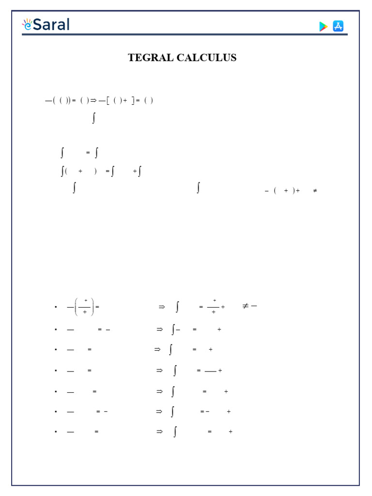Revision Notes On Integral Calculus For JEE Main PDF Download | PDF ...