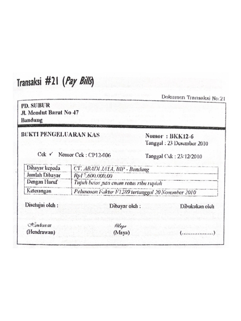 Transaksi 21-25 | PDF