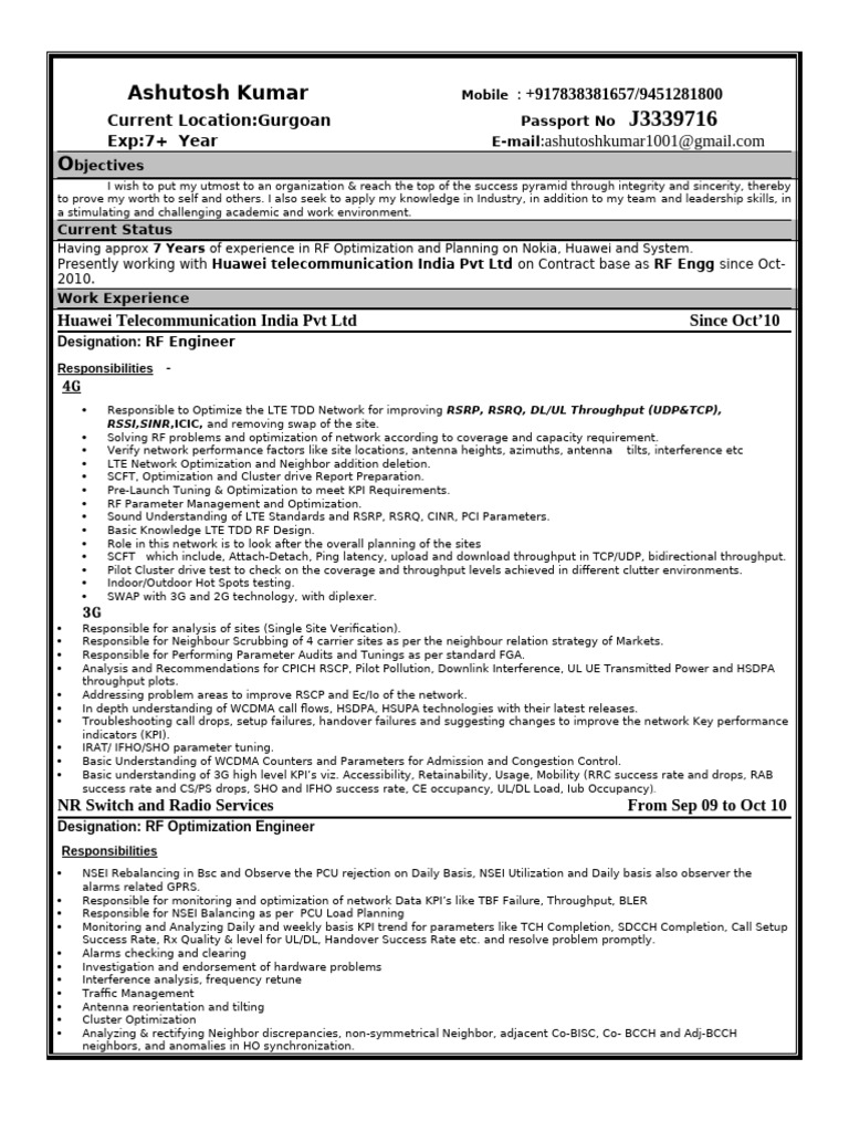 Ashutosh Kumar_ RF(1) | PDF | Wireless | Computing