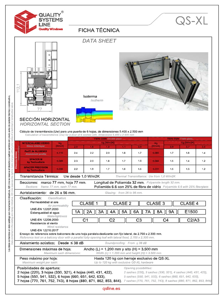 QS XL Ficha Tecnica QS Line 1 | PDF