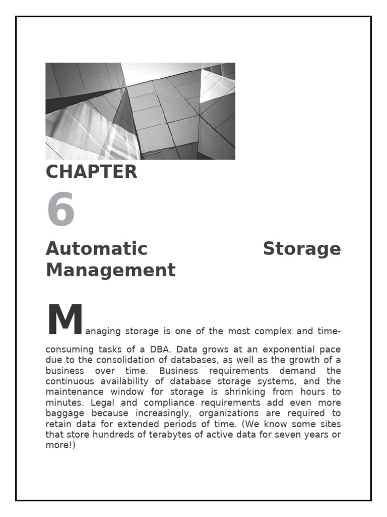 Automatic Storage Management | PDF | File System | Databases