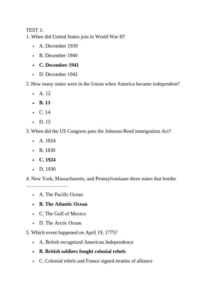 TEST 378 | PDF | Presidents Of The United States | American Government