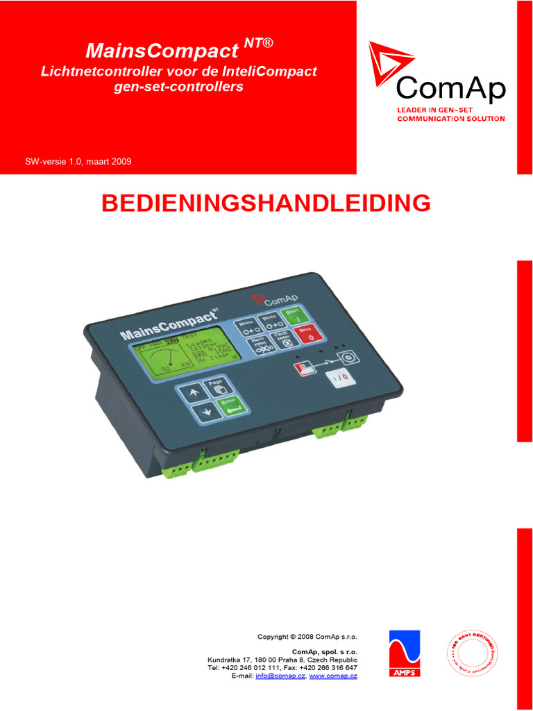 MainsCompact-NT-1-0-Operator-Guide-NL-110527 | PDF