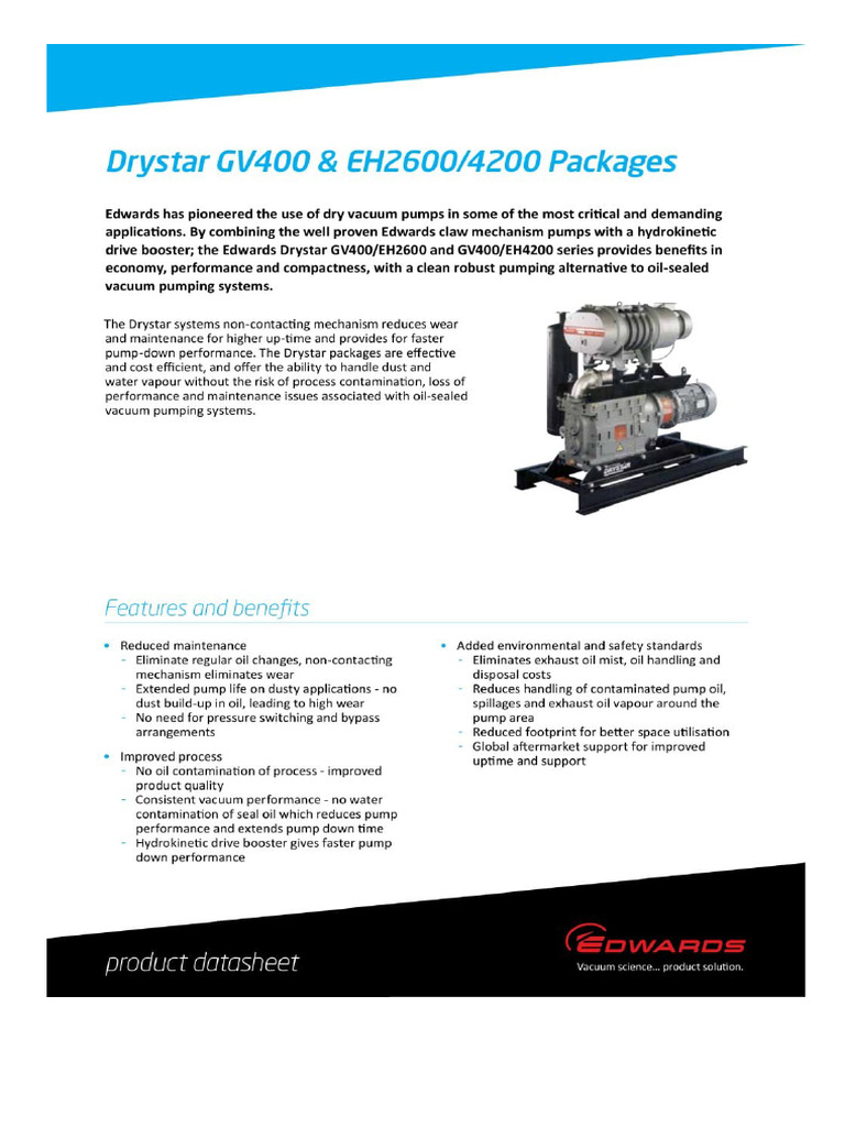 Edwards DRY VACUUM PUMP | PDF