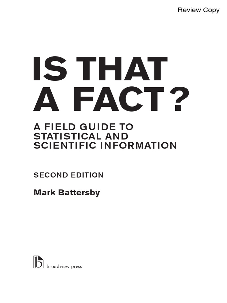 Battersby M. 2016. is That a Fact | PDF | Critical Thinking | Cancer