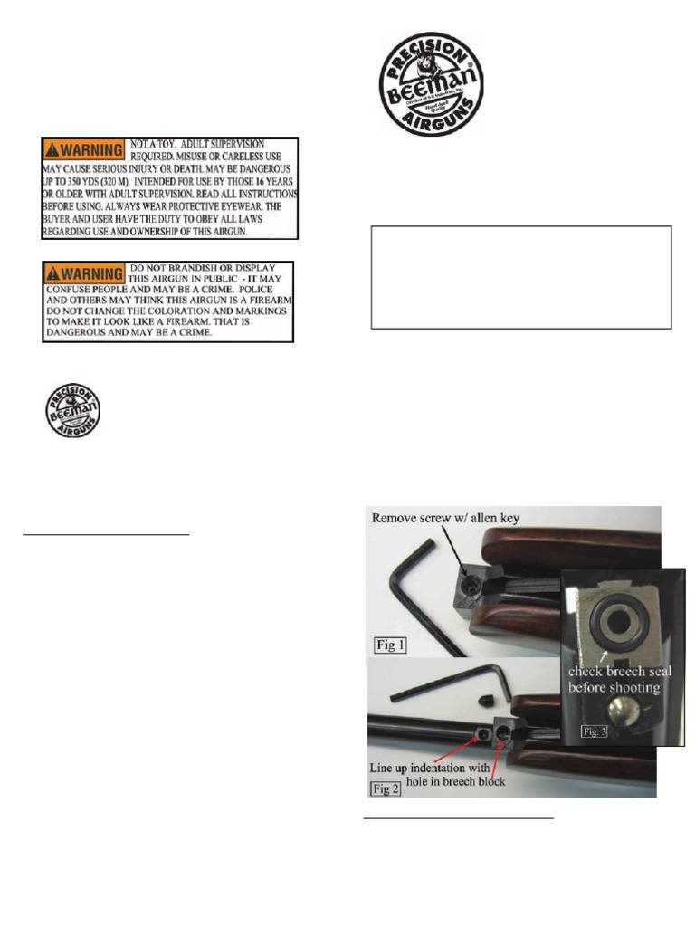 Beeman-SS1000-S-Air-Rifle | PDF | Gun Barrel | Rifle