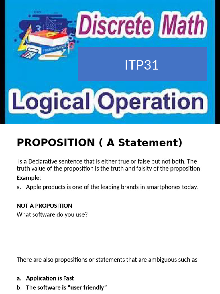 Logical Operations | PDF | Proposition | Logic