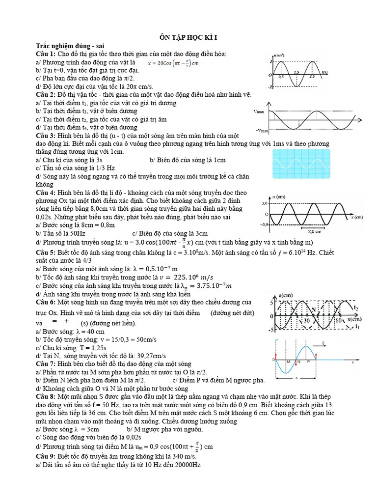BT Ôn HK1 - HS | PDF