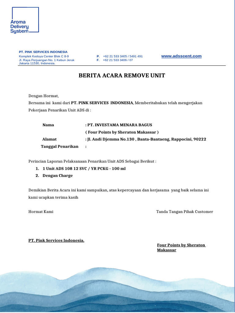 BA REMOVE - FOUR POINT HOTEL | PDF