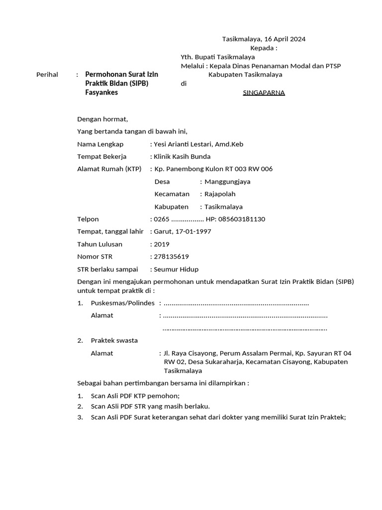Form Permohonan SIPB (4) (2) | PDF
