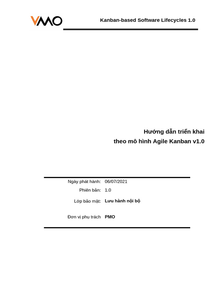 VMO - Kanban-Based Software Lifecycles v1.0 | PDF