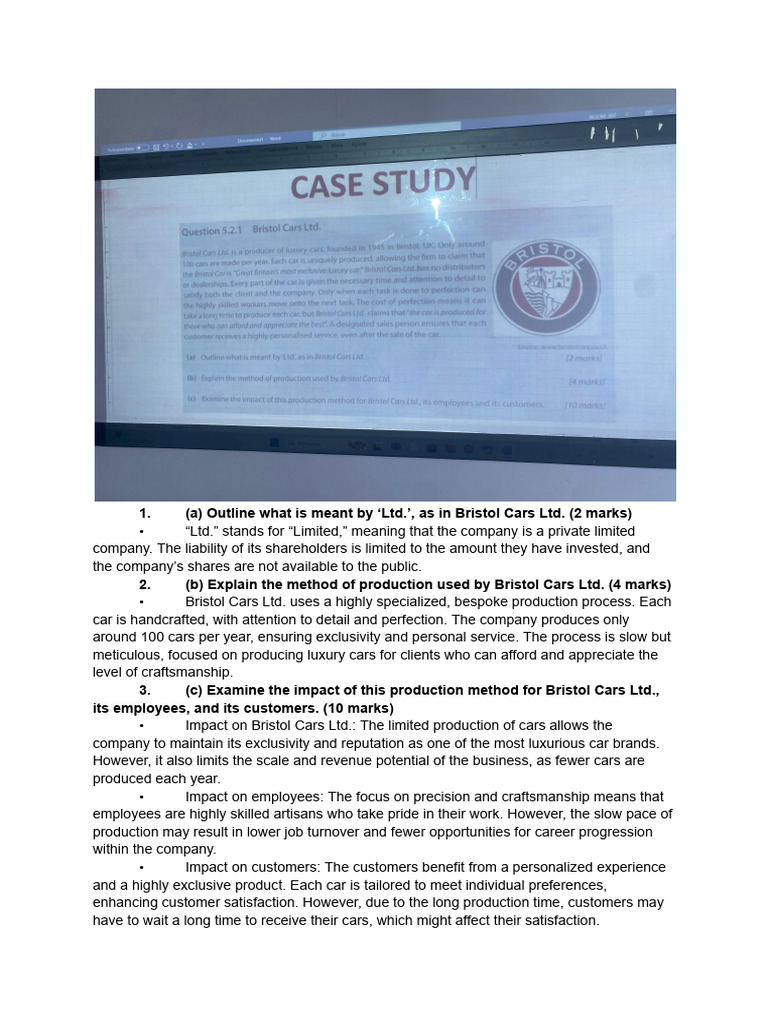 Business Case Study | PDF