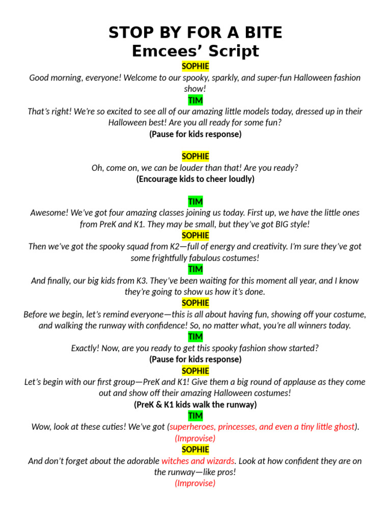 Halloween Emcee | PDF