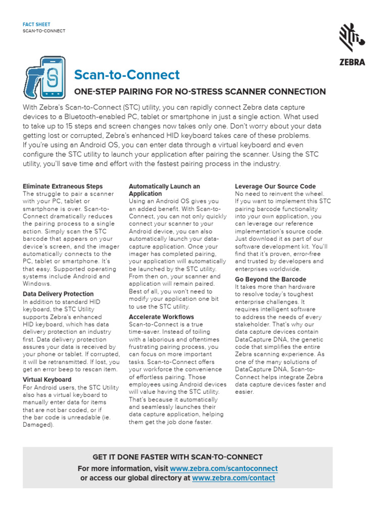 Data Capture Dna Scan To Connect Fact Sheet en Us | PDF | Barcode ...