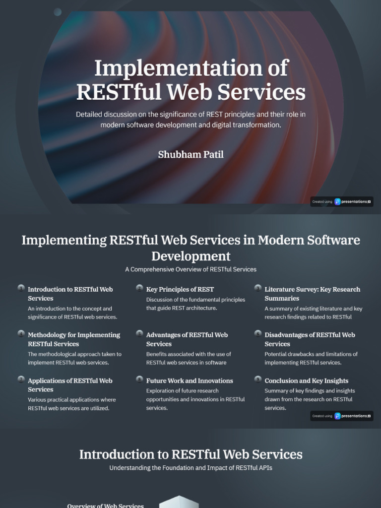 Implementing RESTful Web Services in Modern Software Development | PDF
