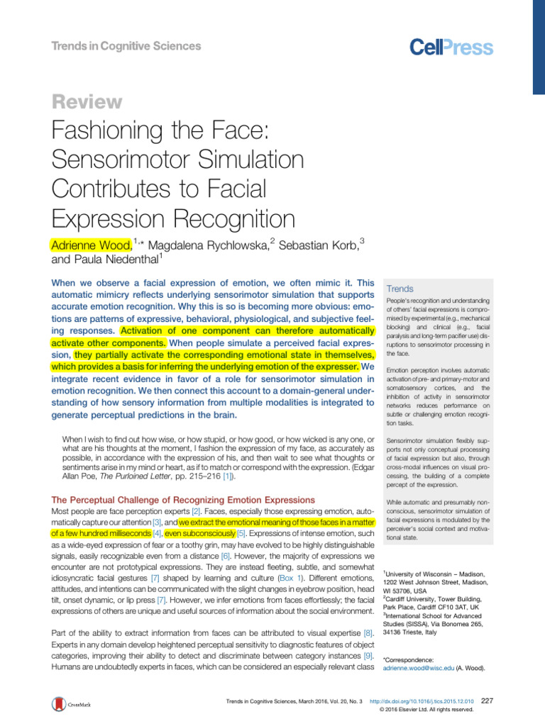 Wood Et Al. - 2016 - Fashioning The Face Sensorimotor Simulation ...
