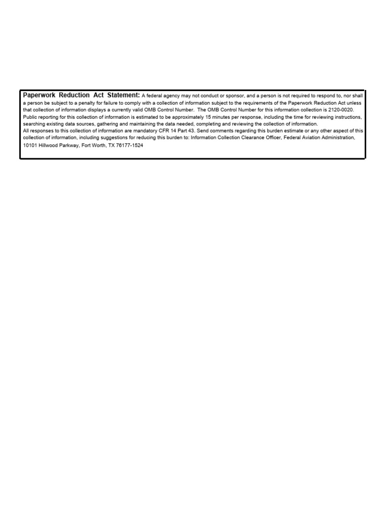 FAA Form 337 PRA Extension July 31 20261 | PDF | Federal Aviation ...
