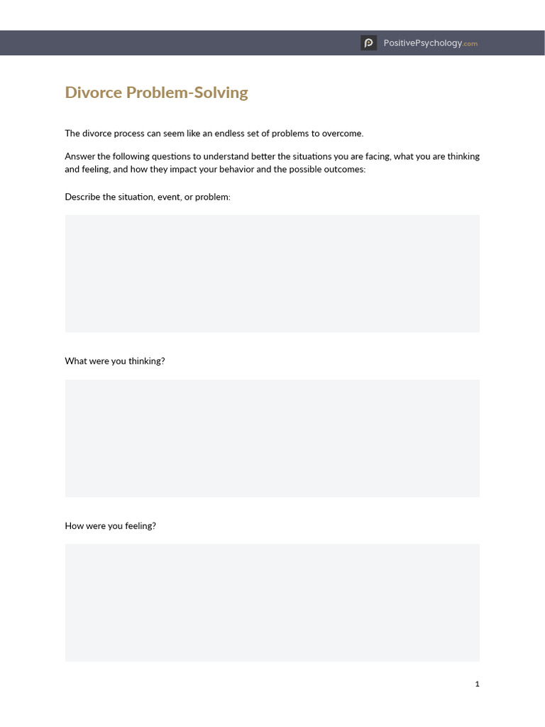 Divorce Problem Solving | PDF