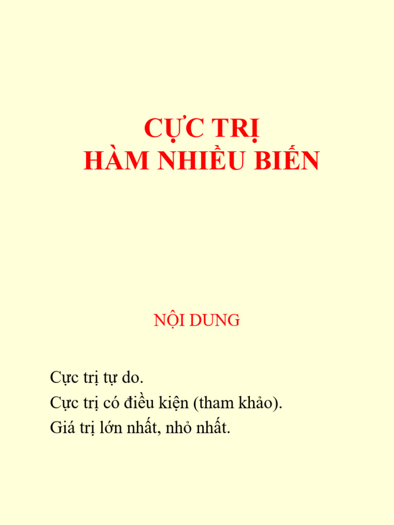 Bai 5 Cuc Tri Ham Nhieu Bien | PDF