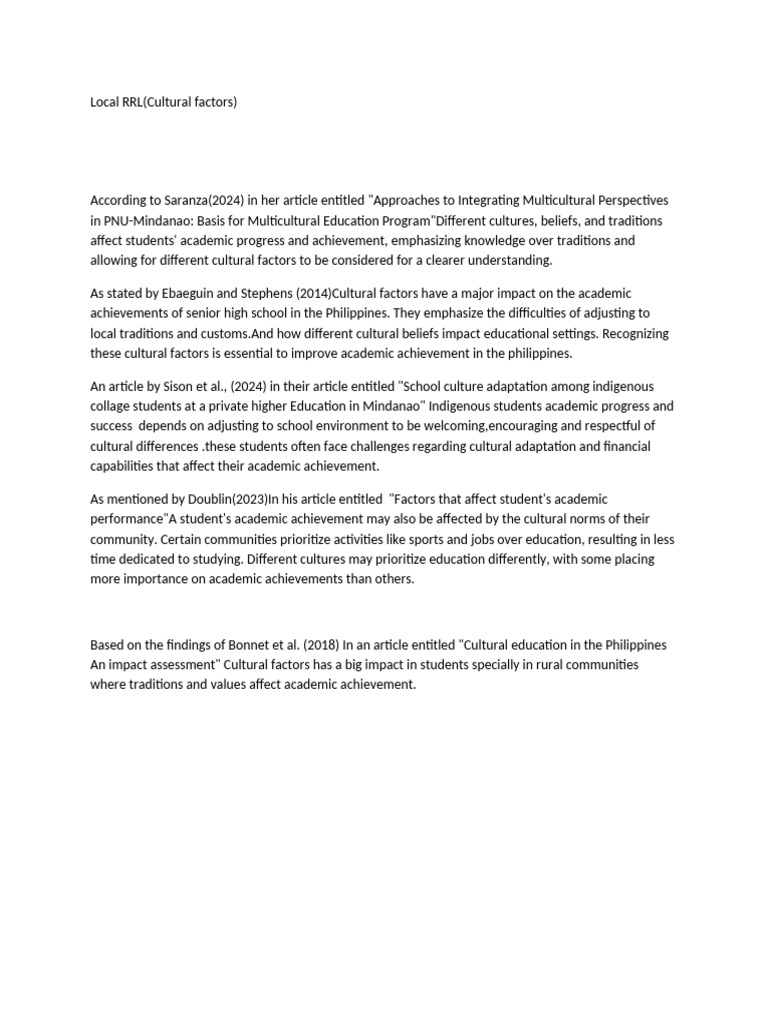 RRL-LOCAL | PDF | Social Psychology | Psychology