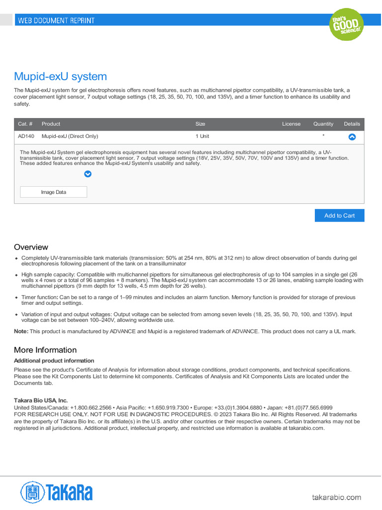 Mupid-exU system | PDF | Gel Electrophoresis