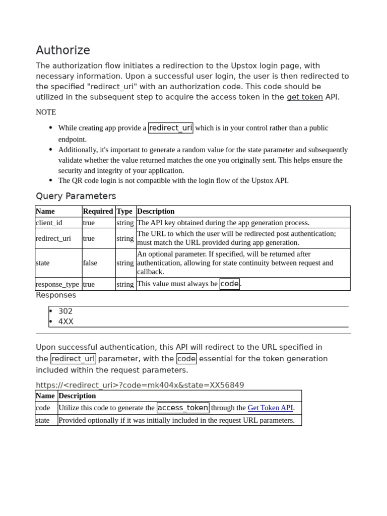 Upstox Apt Auth Pdf