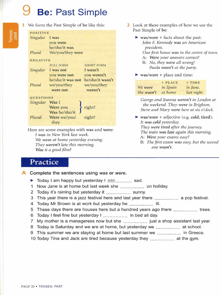 U5_Grammar_Past tenses_02-11 | PDF