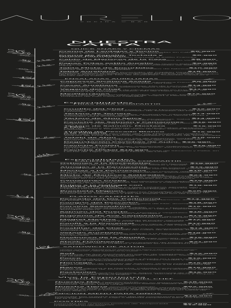 Carta Aurelio | PDF | Salsa | Mariscos